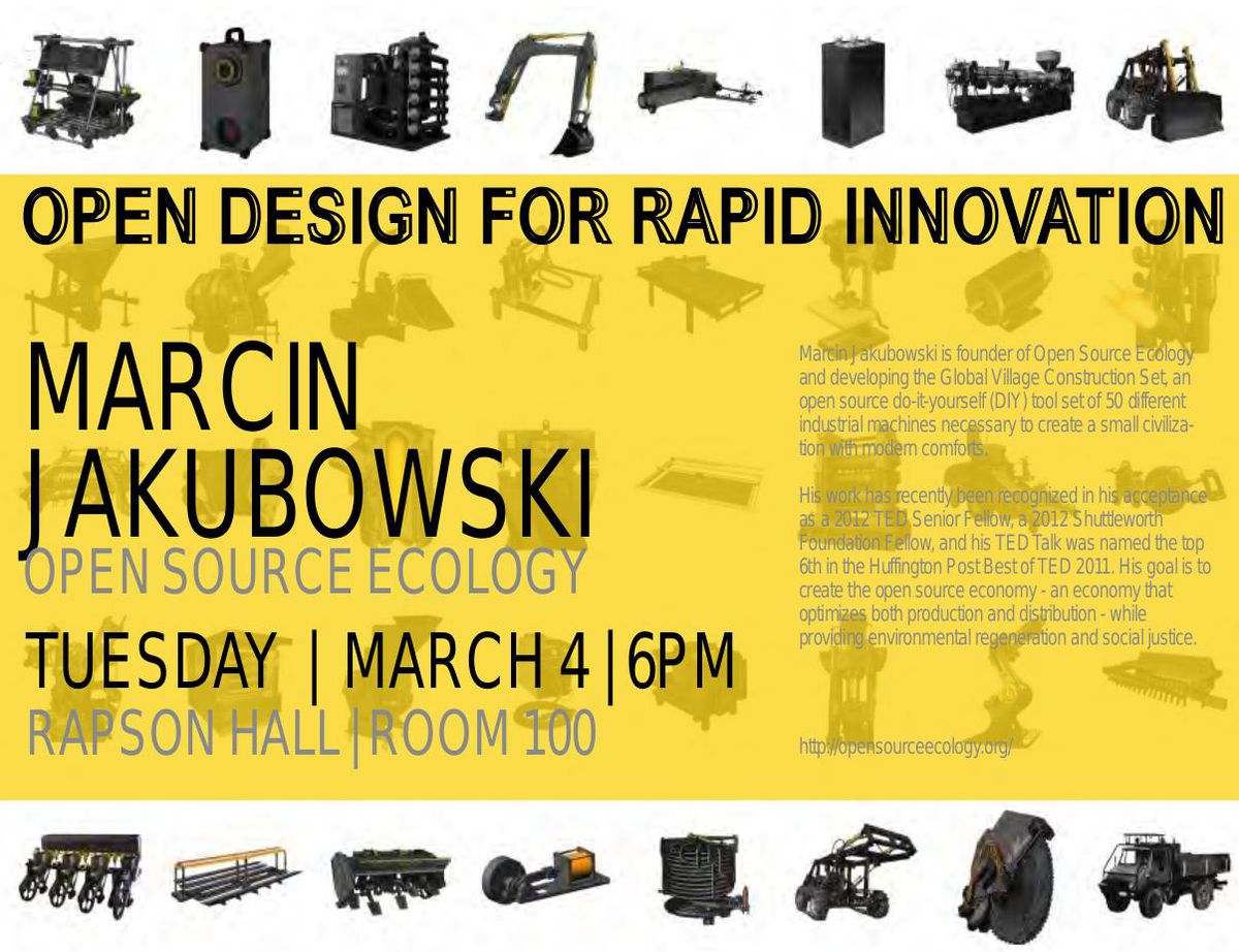 U Minnesota Lecture - Open Source Ecology