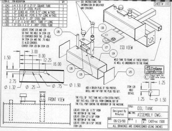 Sample Fabrication Drawing - Open Source Ecology Sample Fabrication Drawing - Open Source Ecology